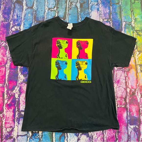 Gildan | Shirts | Geico Gecko Andy Warhol Promo Shirt Size Xl | Poshmark
